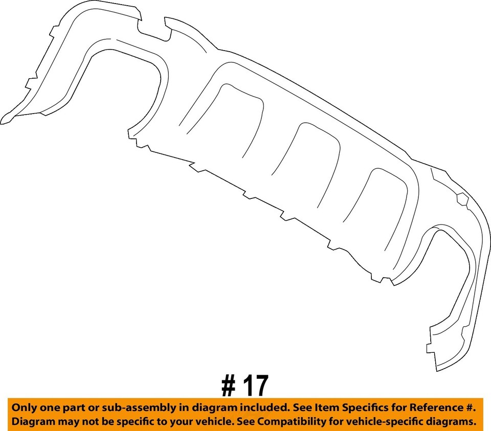 MERCEDES OEM 2015 GLA250 Rear Bumper Bumper Components-Under Cover ...