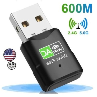 600Mbps Dual-band WiFi Adapter USB Antenna 2.4g 5GHz USB Wifi Adapter ...
