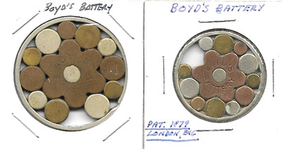 2 Boyd's BATTERY Tokens Pat. 1879 | eBay