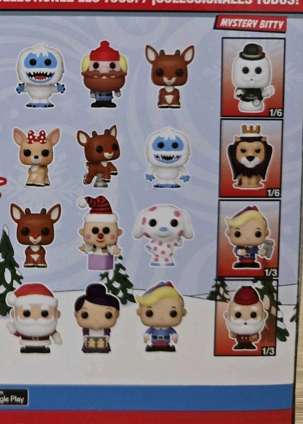 Funko Bitty POP Rudolph The Red-Nosed Reindeer COMPLETE SET OF 16 W ...