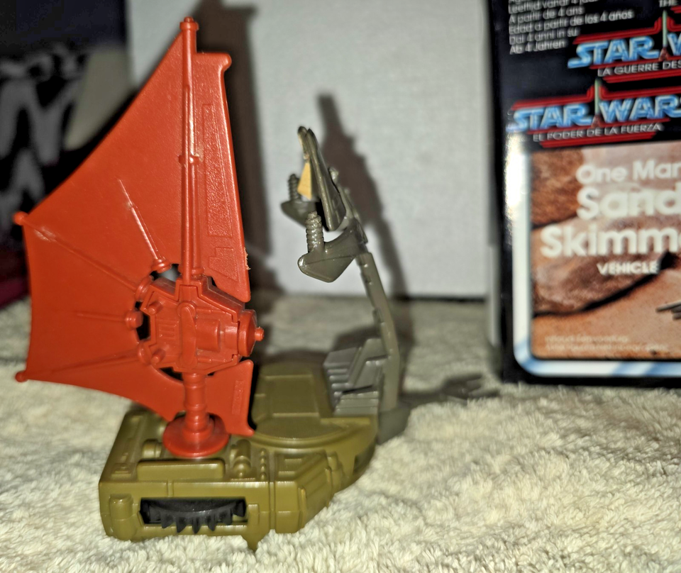 Vintage star wars POTF RARE MINI RIG one man sand skimmer ( L.F.L 1984 ...