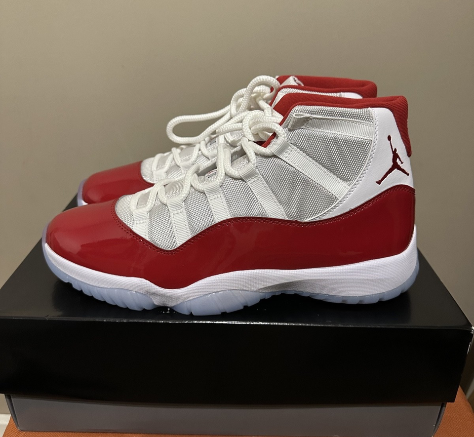 UK SIZE 10 - NIKE AIR JORDAN 11 VARSITY RED "CHERRY" - 100% AUTHENTIC ...