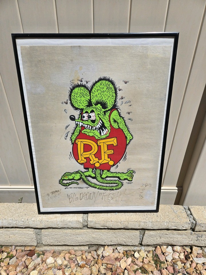 ED "BIG DADDY" ROTH RAT FINK HAND SIGNED PAINTING RARE!!! | eBay