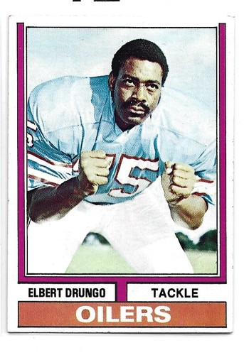 Elbert Drungo Houston Oilers 1974 Topps Football Trading Card #388 RC ...