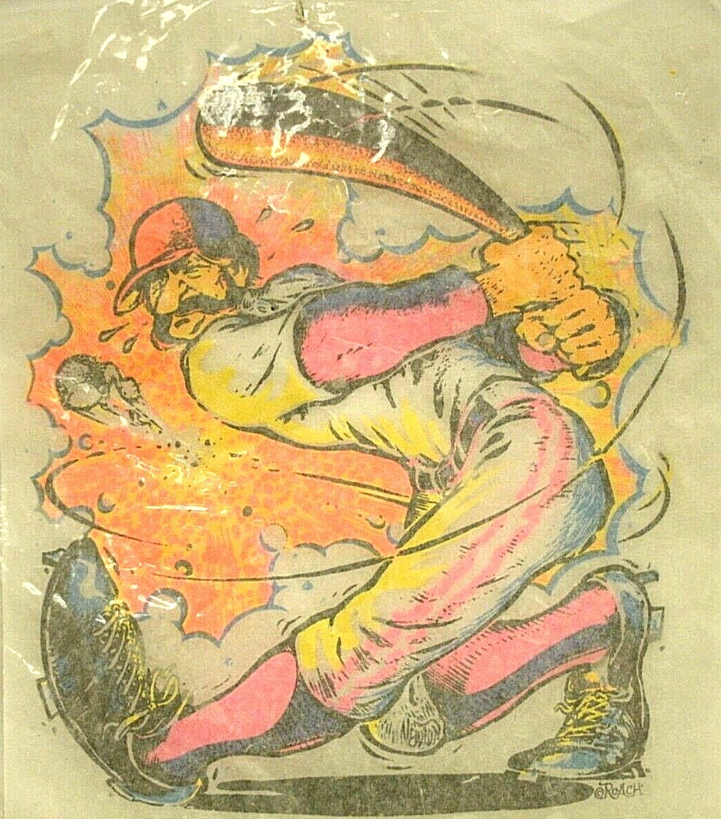 VINTAGE 1970'S BASEBALL STRIKE OUT HUMOROUS FULL SIZE T - SHIRT IRON ON ...