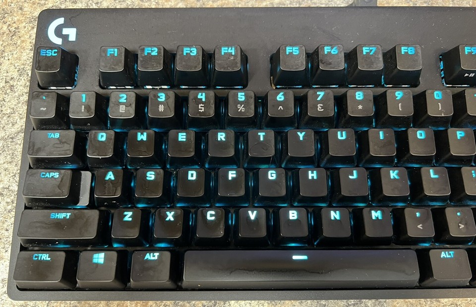 Logitech G PRO RGB GAMING KEYBOARD SINGLE REPLACEMENT KEYCAPS KEYS ...