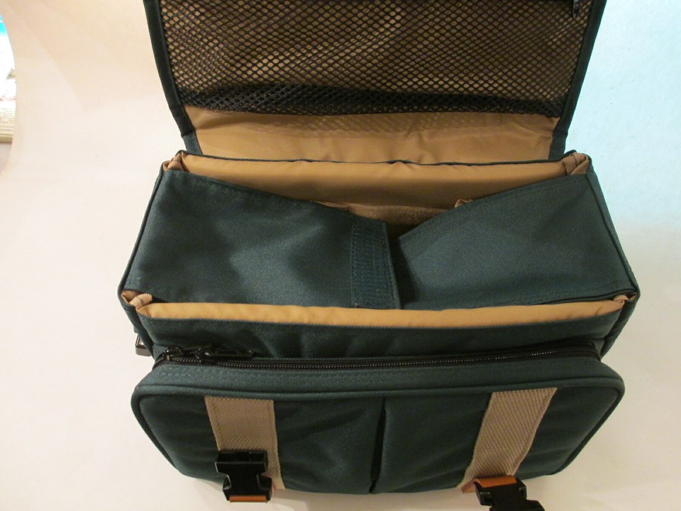 Retro Canon Camera Bag Organizer Green Pockets Shoulder Strap DSLR ...