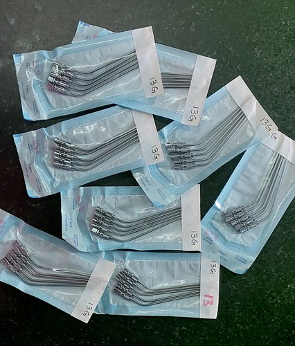 ENT Ear Suction Tip Set Size 14/16/18/20G Stainless Steel 60 pc and ...