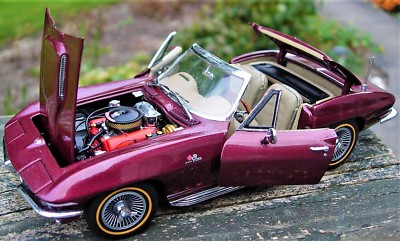 Corvette Chevrolet1:24Race Car12Chevy18Metal Body Model55 57 1963 1966 ...