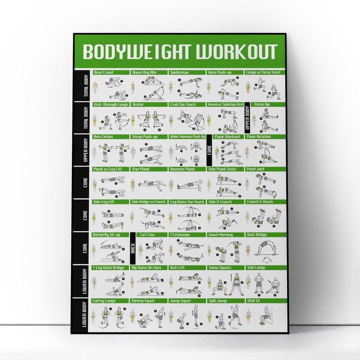 Excercise Chart Editable New 2024 Fitness Planner