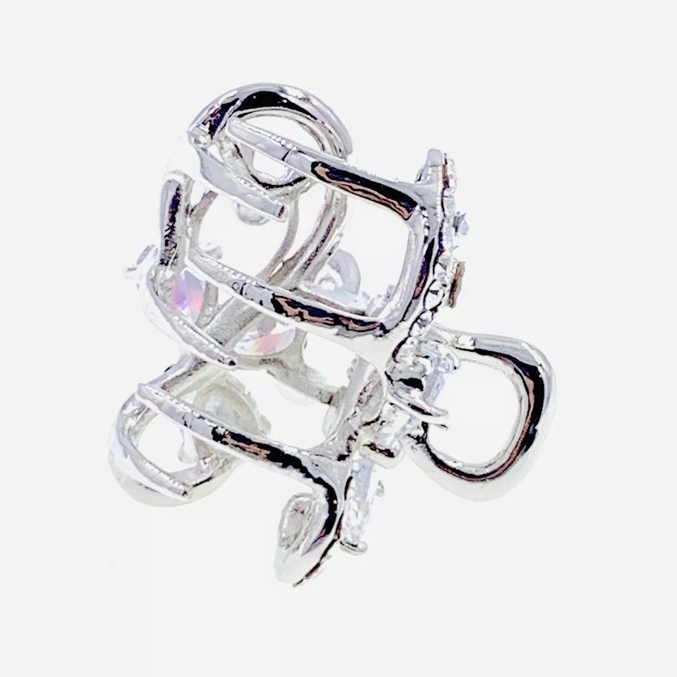 Small Hair Claw Jaw Clip use Swarovski Crystal Hairpin Elegant Multi ...