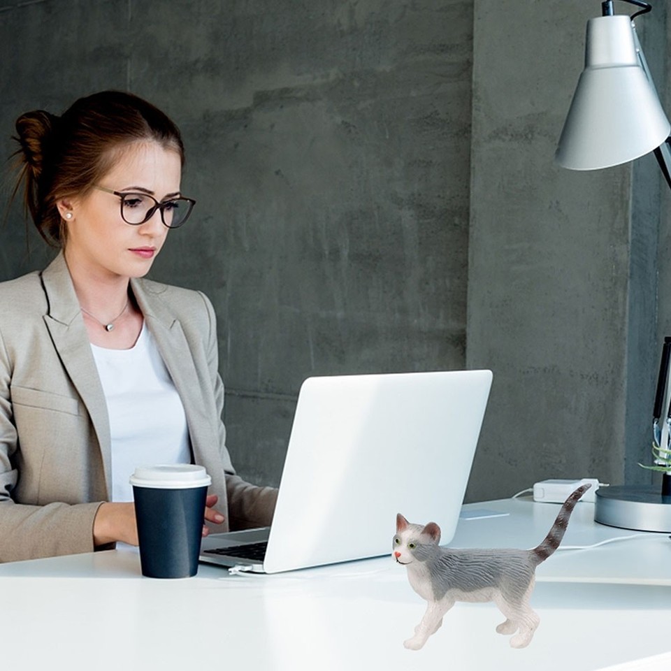 4 Pcs Cat Figures Simulation Statues Mini Creative Desktop Decoration ...