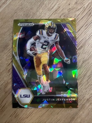 Justin Jefferson 2021 Panini Prizm Draft Picks Gold Ice Prizm Minnesota ...