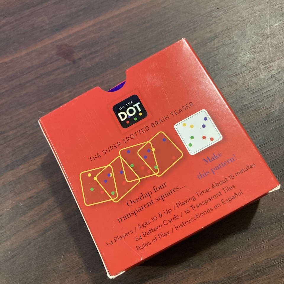 Gamewright Brainwright On The Dot Brainteaser Card Game Travel Size | eBay