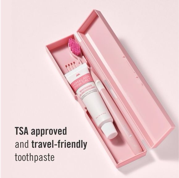 TWO Avon Himalaya Pink Salt Toothpaste Travel Kits w/ Toothbrush & Case ...