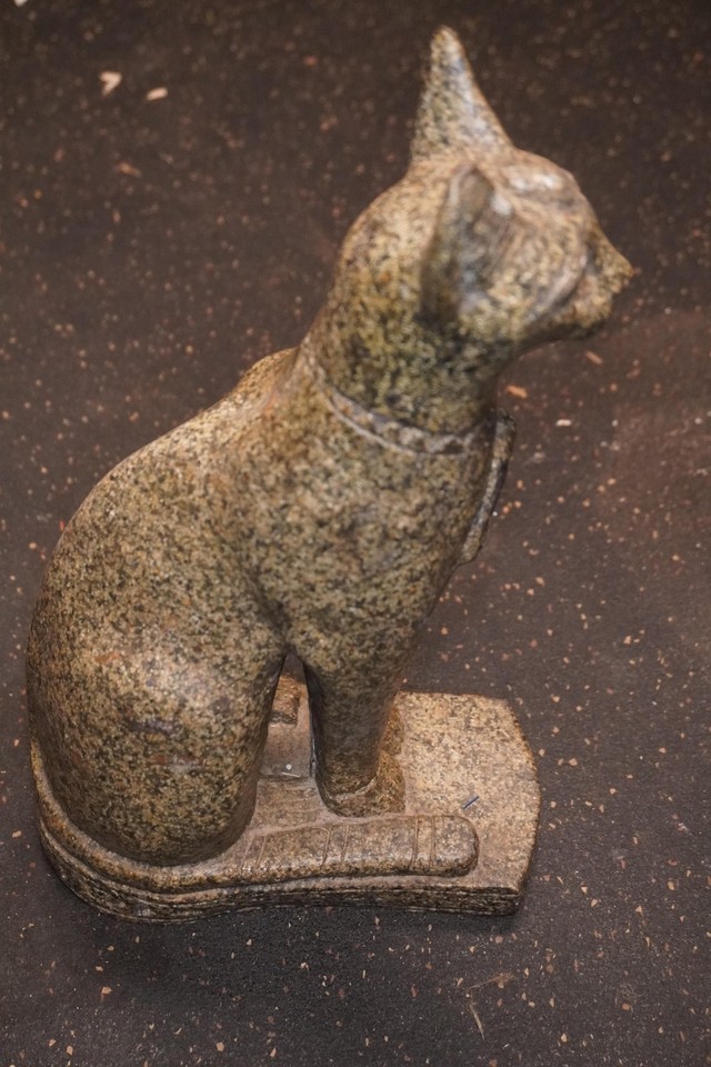 Vintage Egyptian Bastet Cat Granite Sculpture Statue | eBay