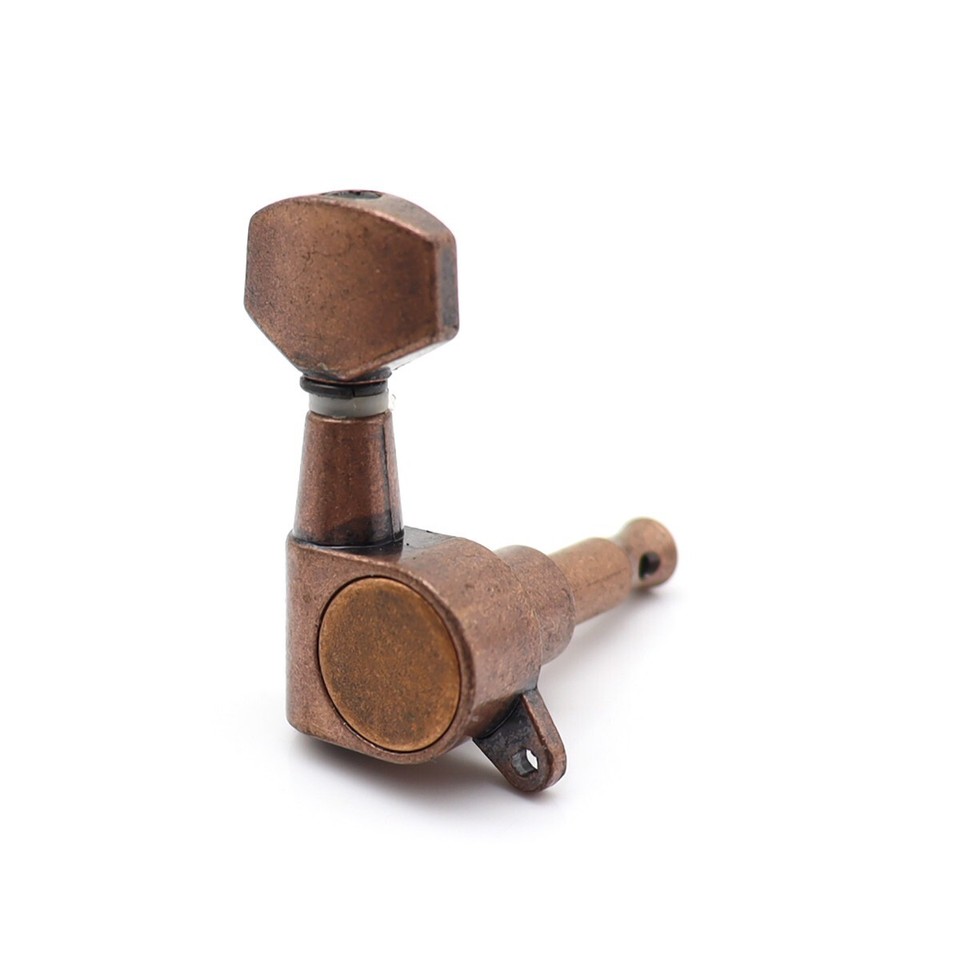 Red Copper 6 Inline Electric Guitar Tuning Pegs Tuners Machine Heads ...