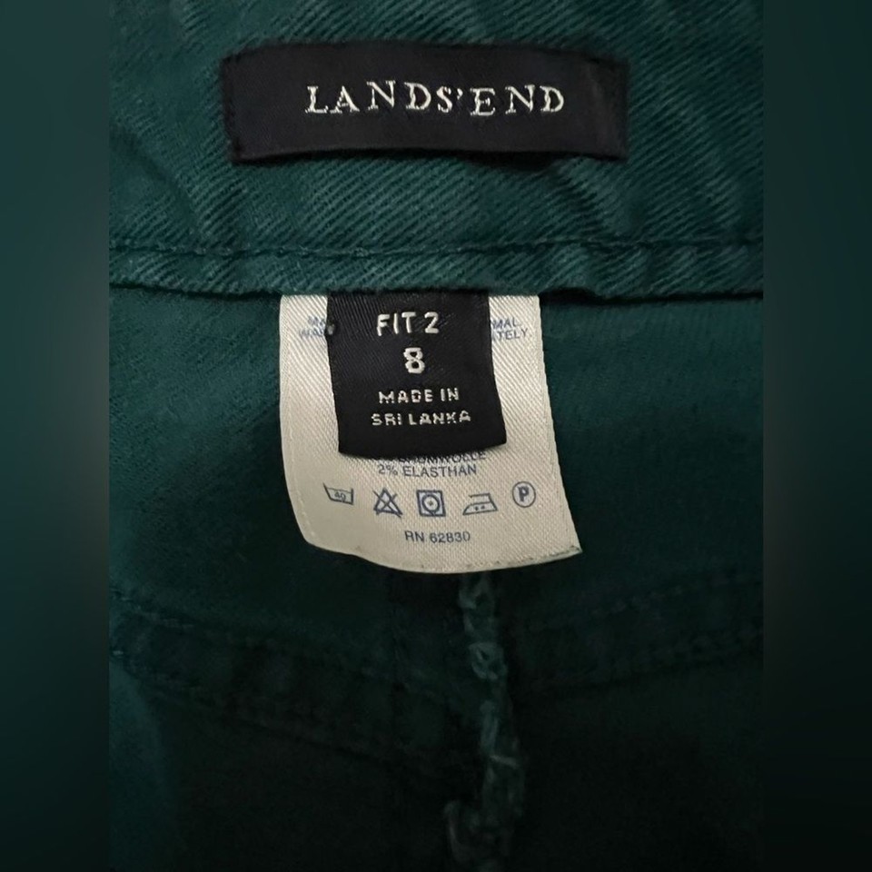 Lands’ End Women’s Fit 2 Straight Leg Pants - Teal Green - Size 8 | eBay UK