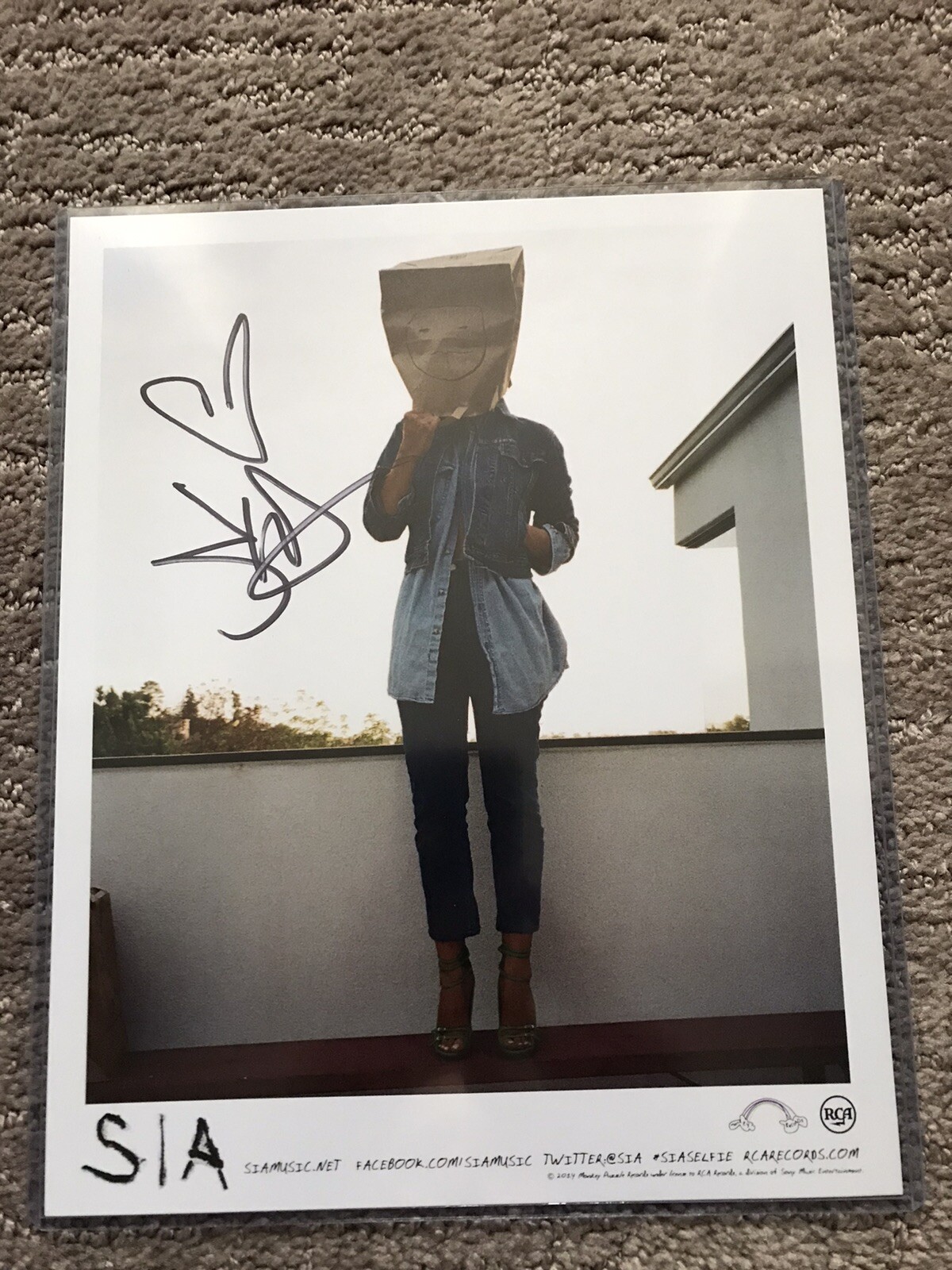 SIA signed autograph 8x10 photo Rare | eBay