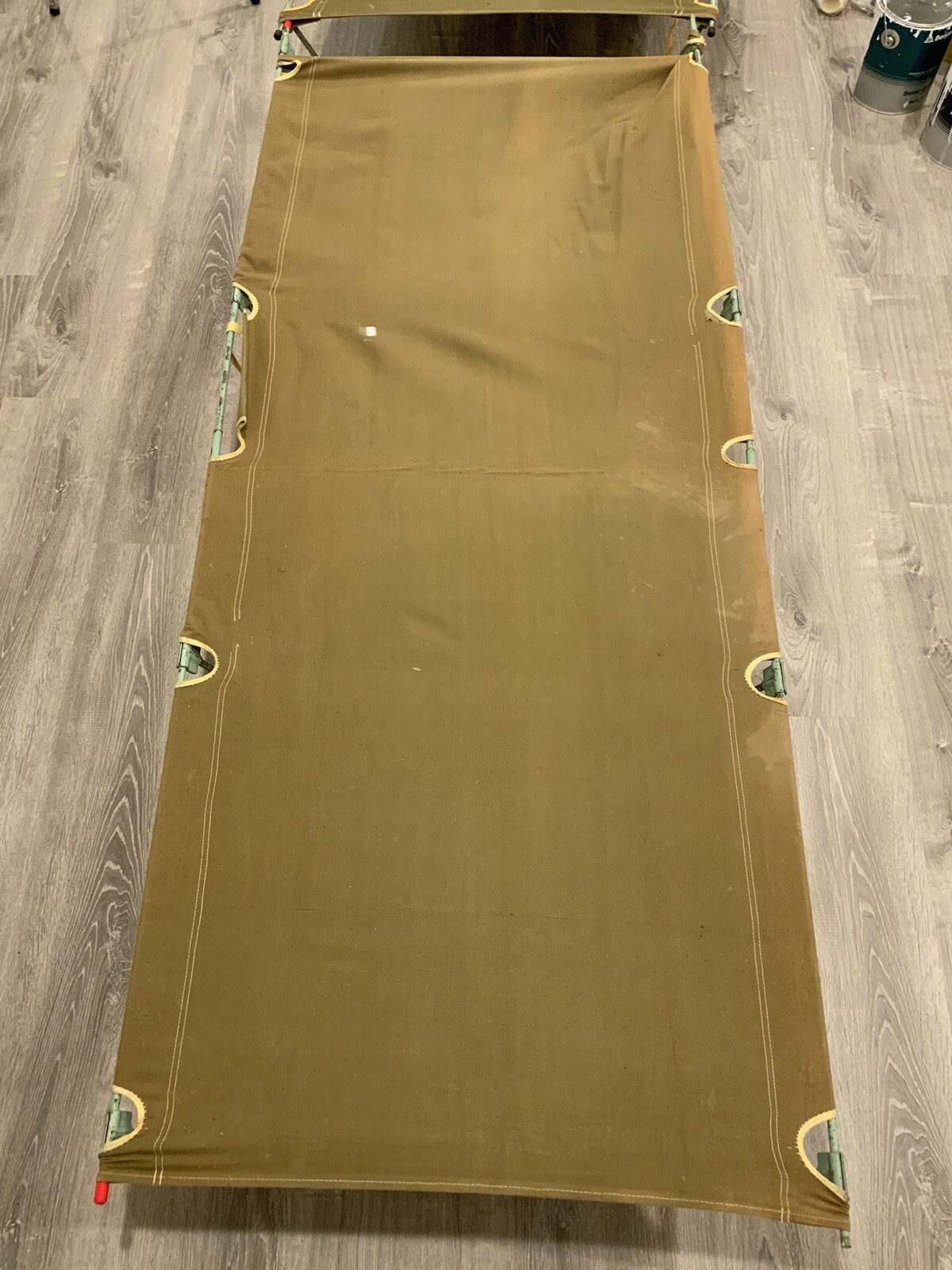 Vintage Military Cots Steel Wire Spring Frames with Canvas Top - Rare ...