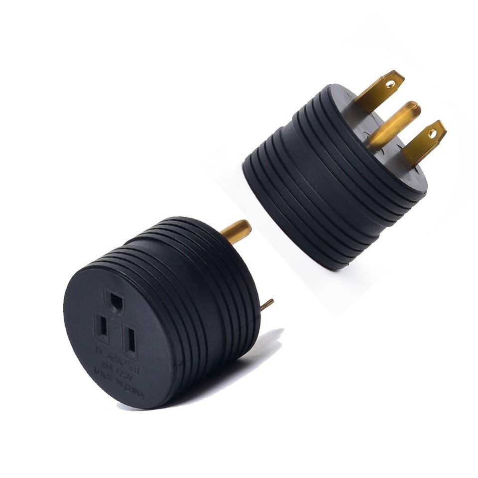 RV Electrical Adapter Plug 30AMP Male to 15AMP Female Motorhome Camper ...