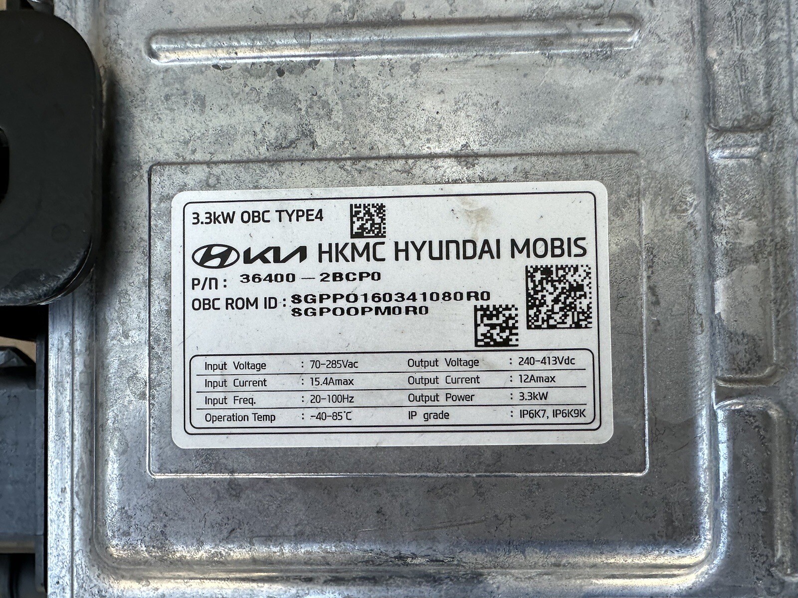 2023 Kia Niro PHEV Plug-In Hybrid Onboard Charger Charging Unit 36400 ...