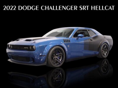 2022 Dodge Challenger SRT Hellcat in Blue NEW Metal Sign: 12x16" Ships ...