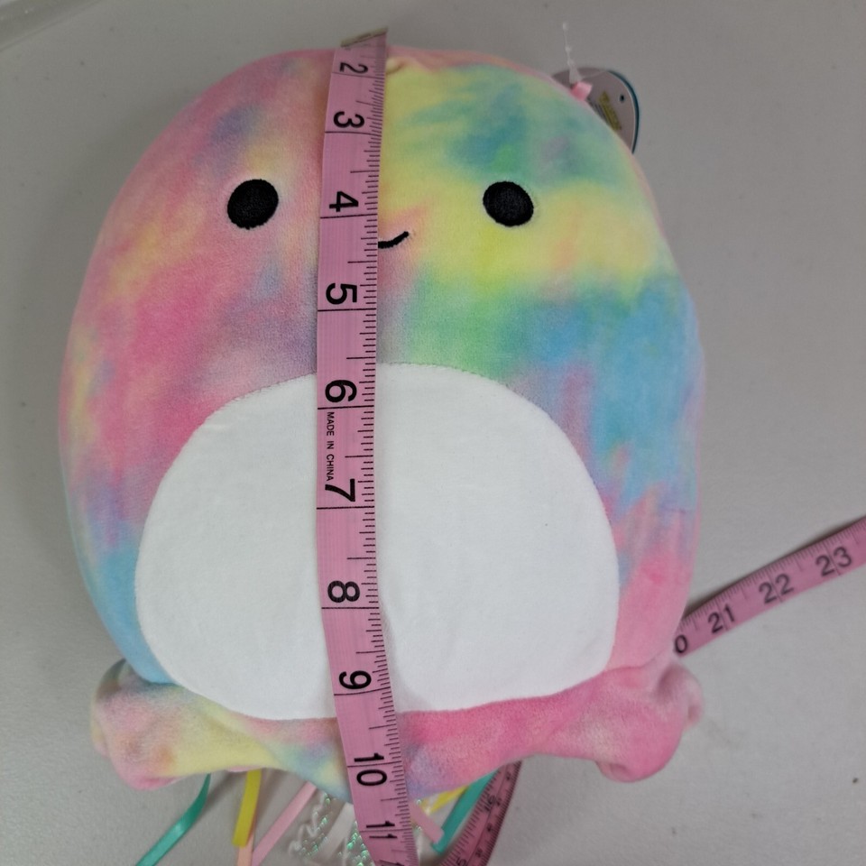 Janet 11" Jellyfish Squishmallows 2021 Summer Kellytoy Rainbow Tye-Dye ...