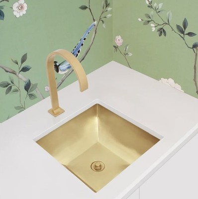 Linkasink BLD112 PB Builder's Series Coco Smooth Bar Sink Smooth Metal ...