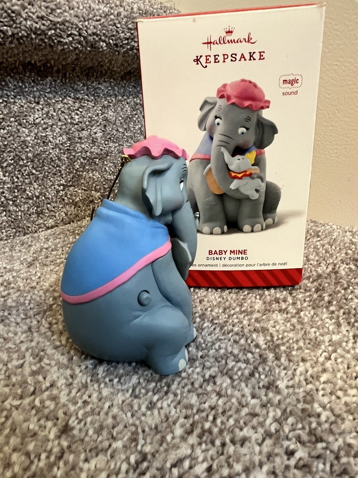 Hallmark Keepsake Baby Mine Disney Dumbo 2014 Magic Sound Christmas ...