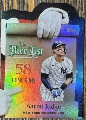 2025 Topps Holiday Aaron Judge Nice List HR MNL-3 - New York Yankees | eBay