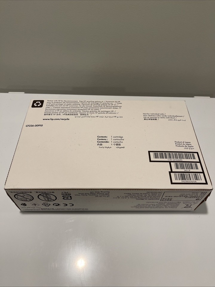HP CF226XD 26X High Volume LaserJet Pro Toner Printer Cartridge M402 ...