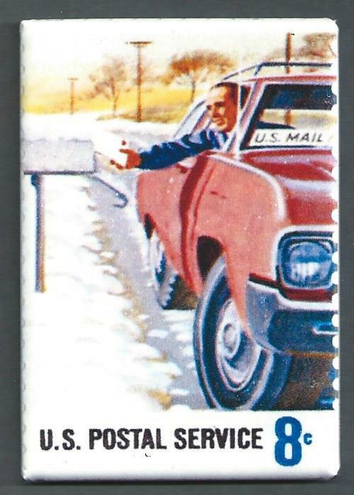 LETTER CARRIER STAMP *2X3 FRIDGE MAGNET* USPS PHILATELIC POSTAGE ...