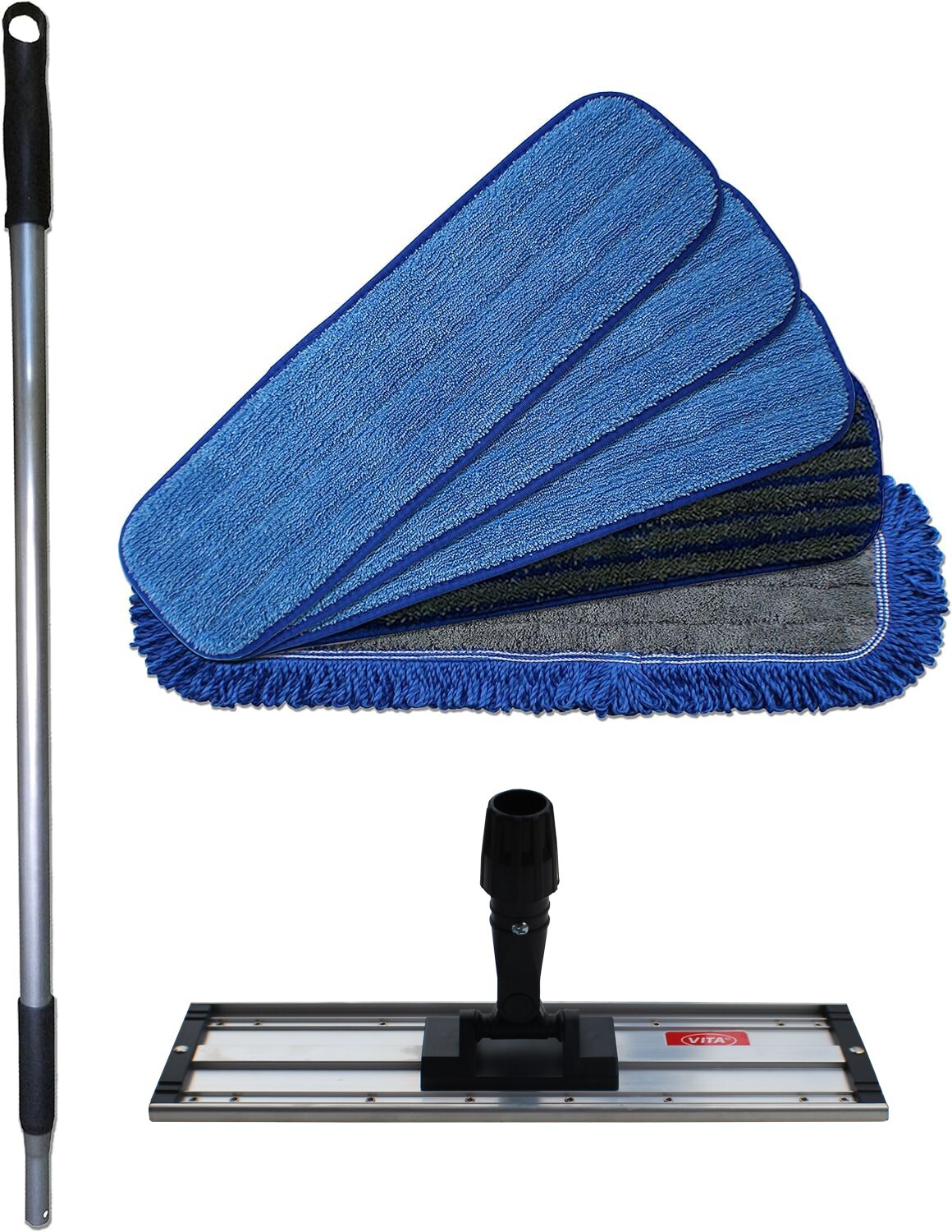 Ultimate 18" Microfiber Mop System - Handle, Frame and 3 Types Cleaning ...
