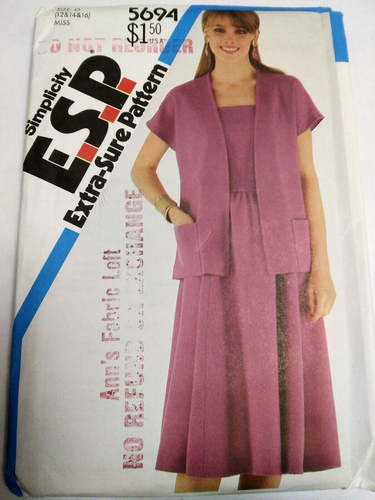 Sundress Cardigan Jacket O 12 14 16 Simplicity 5694 ESP Sewing Pattern ...