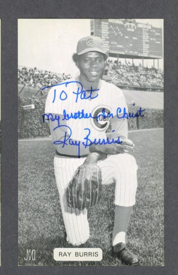Ray Burris signed Chicago Cubs vintage J.D. McCarthy postcard | eBay