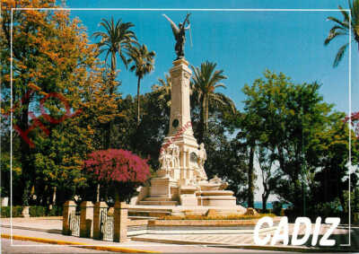 Picture Postcard- Cadiz, Alameda, Monumento Al Marques De Comillas ...