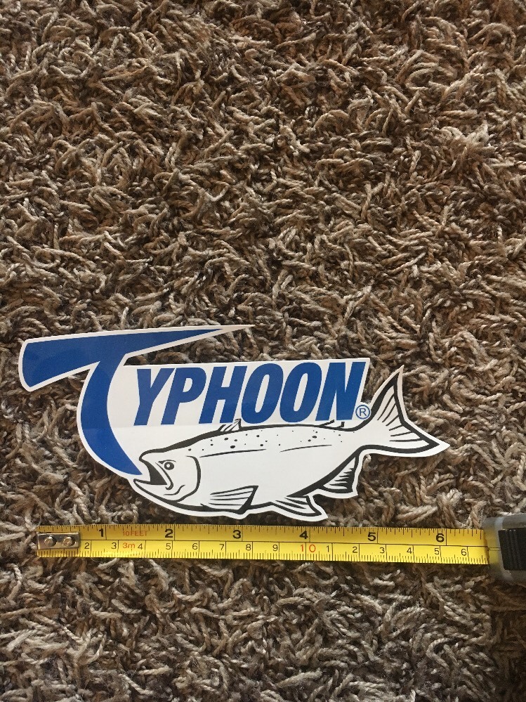 Typhoon Sticker Decal Spotted Trout Fish Fly Fishing Water Paddle Ocean ...