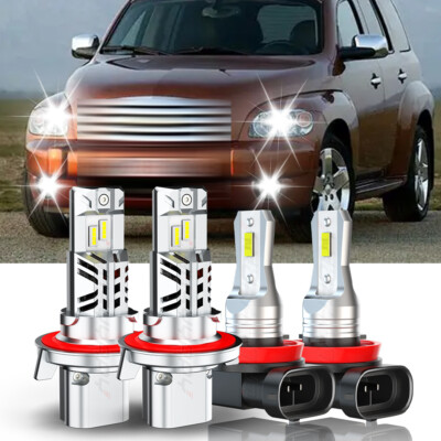 For Chevy HHR 2008-2010 LED Headlight High Low Beam Fog Light Bulb ...