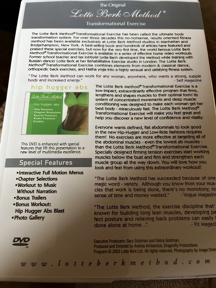 The Lotte Berk Method: Hip Hugger Abs (DVD) 743457173124| eBay