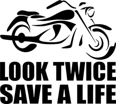 Look Twice Save A Life Vehicle Vinyl Decal ANY Color SALE! FREE ...