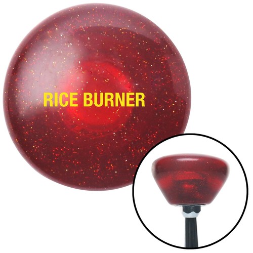 Yellow Rice Burner Red Retro Metal Flake Shift Knob w/ M16x1.5 Insert ...