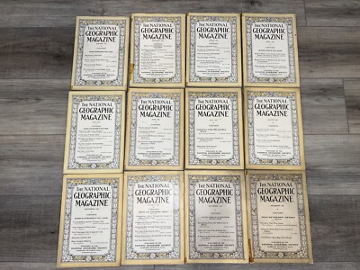 1922 National Geographic Magazines Complete Year Full Set - Maps in 2 ...