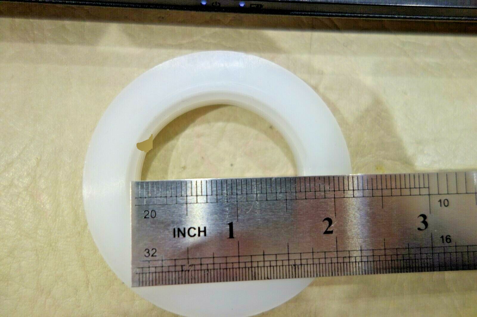 1 1/2" inch BSP Plastic Flanged Backnut Back Nut and Rubber Washer Sink ...