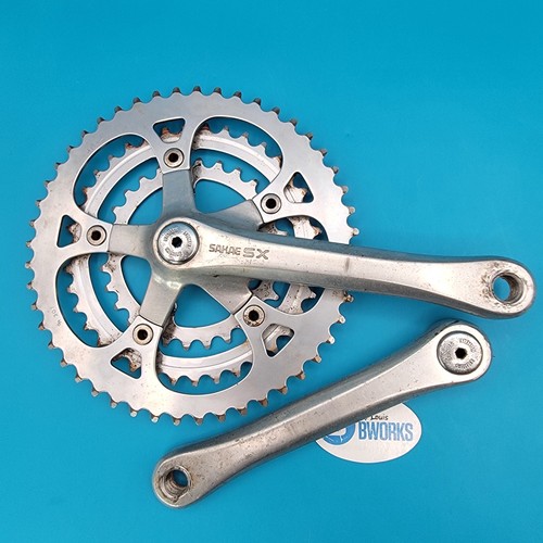 Sakae SX Triple Square Taper Crankset 170mm 48/38/28t 5 Bolt 110/74 BCD ...