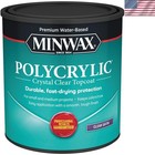 63333 Clear Polycrylic Water-Based Protective Finish Satin, Quart, 1 ...