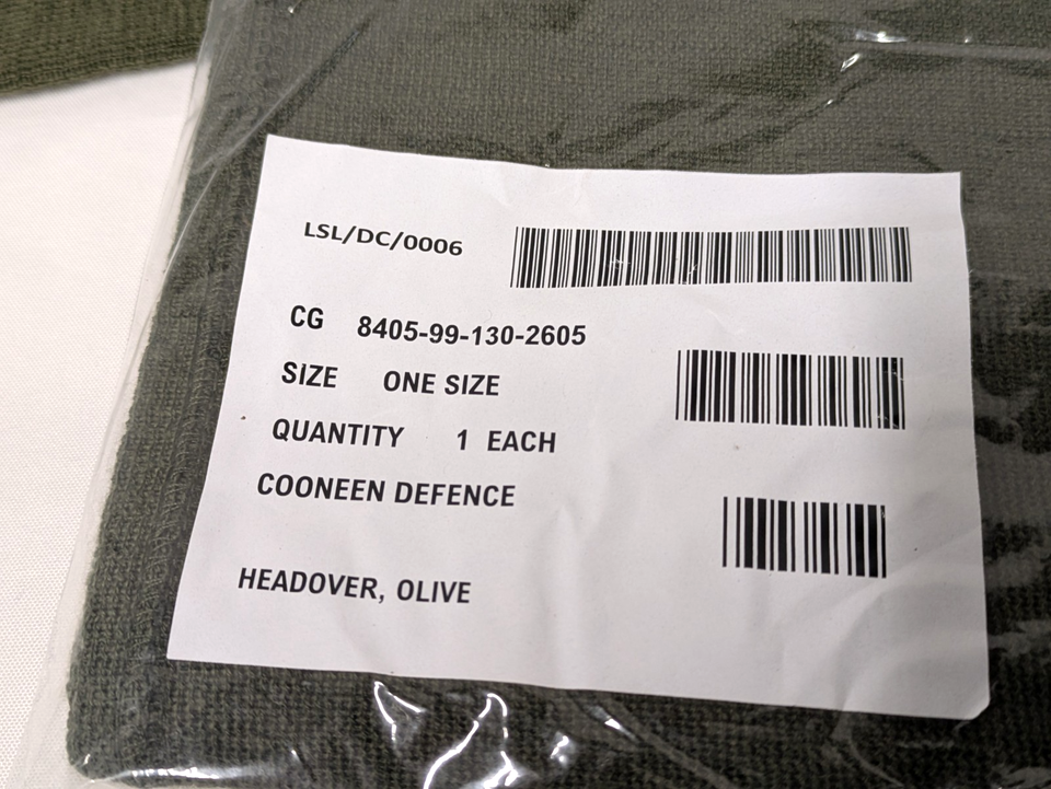 British Army Warm Weather 100% Wool Headover Face Snood Olive Green ...