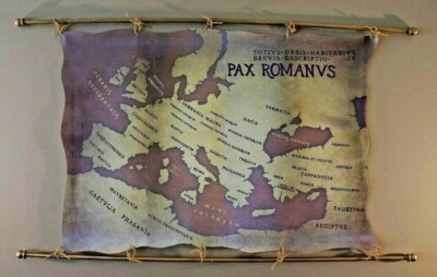 Ancient style looking map of the Roman Empire in Latin Provinces & Mare ...