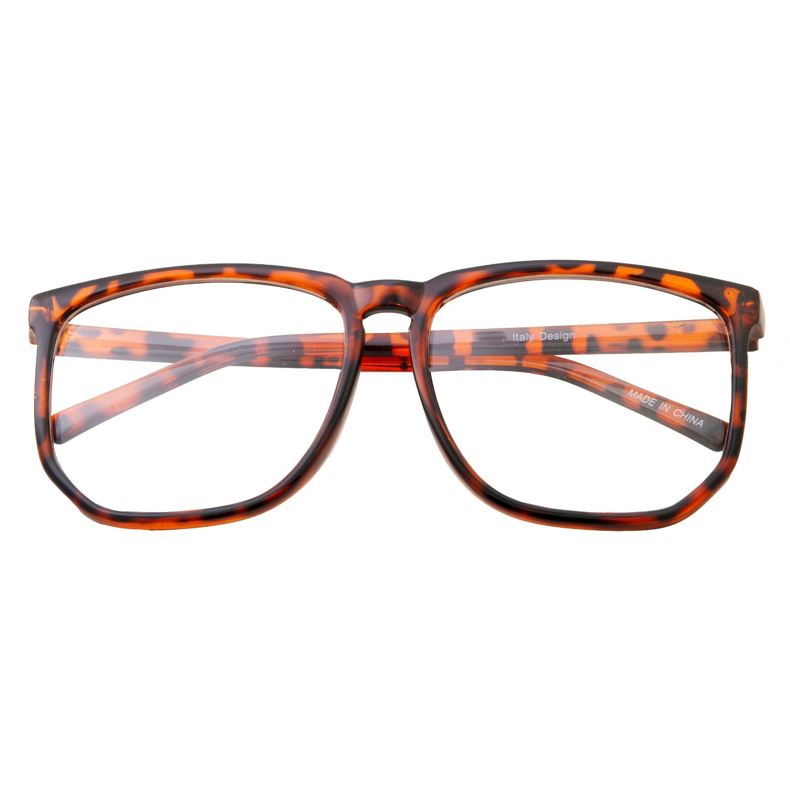 XL OVERSIZED VINTAGE RETRO Style Clear Lens Square Frame Nerd EYE ...