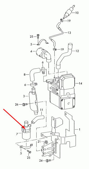 NEW AUDI A6 C5 AUXILIARY WATER PUMP 3D0965561 4.2 PETROL 220KW OEM NO🇺🇸 ...